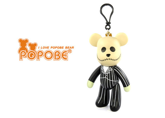 Fashionable PVC Customised Key Chains POPOBE Bear Bag Decoration