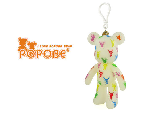 Customised New Year Promotinal Gift Luminous Plastic 5" POPOBE Bear