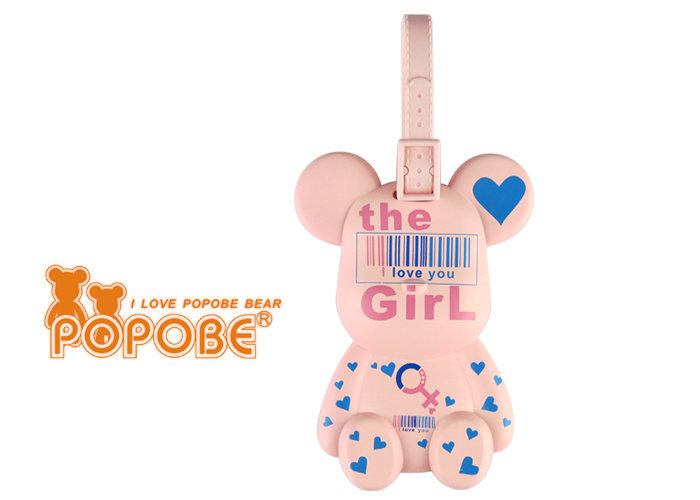 Novelty POPOBE Bear Gift Luggage Tags , 5 inch Customized Luggage Tags