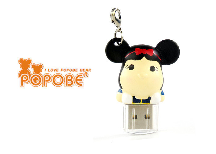 2 Inch White POPOBE Bear Cute USB Flash Drives Gift  for Brand Promotion Item