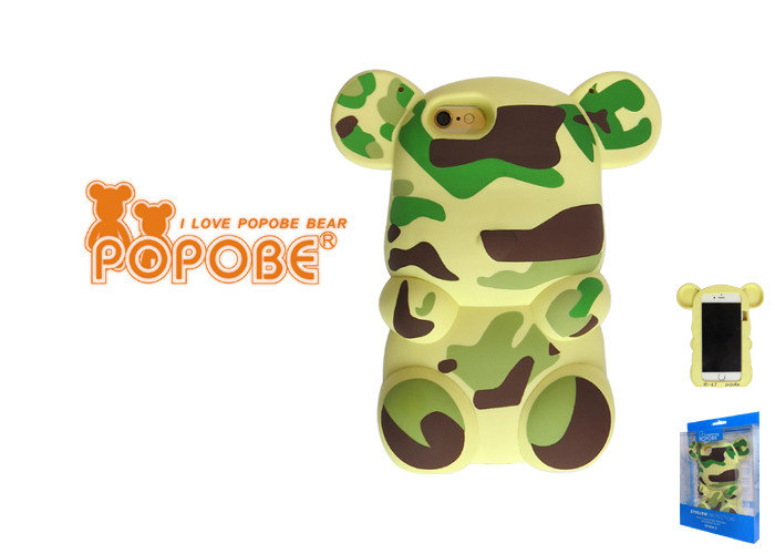 6''  PVC Cool Custom Cellphone Cases , POPOBE Bear Colorful Iphone 6 Cover