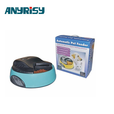 LCD Display Play Recording 3 Times Dog Bowls With 4 Large Food Trays