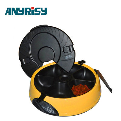 6 Food trays  LCD Display Automatic Pet Feeder Programmable Timer Pet Bowls