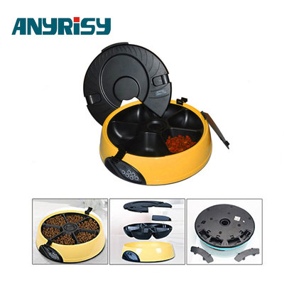 6 Meals Smart Dog Bowls Battery Supply Multi Colors Automatic Pet Feeder