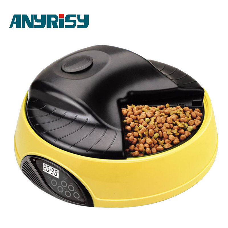 4 Tood Trays Voice Recordable Multi Colors Automatic Pet Feeder