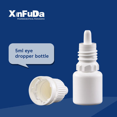 high quality small 10ml eye drop packaging bottle box dispenser plastic dropper bottle with pink white color eye dropper