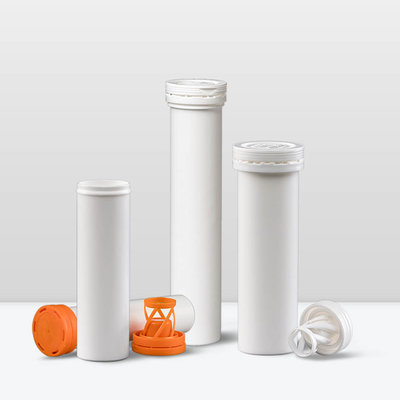 84,99,96,133,144mm height empty white plastic vitamin medicine packaging effervescent tablet tubes with desiccant cap