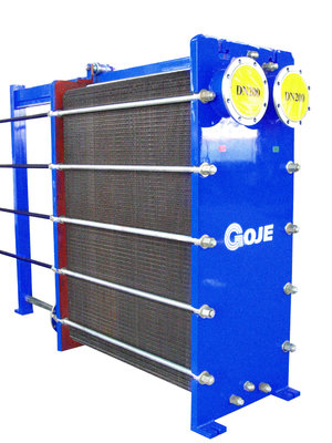 Blue Flat Plate Heat Exchanger , Hot Water Plate Type Exchanger For Wastewater Food Pharmacy Factory