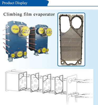High Efficienty Rising Film Plate Frame Heat Exchanger For Sugar Cane Industry