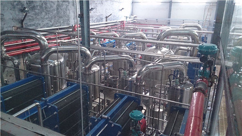 Multi Effet Thermal Vapor Recompression Evaporator , Plate To Plate Heat Exchanger High Fructose Syrup Process