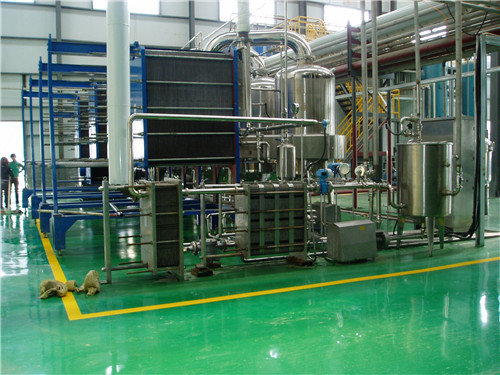 Industrial Stacked Double Flat Plate Heat Exchanger Condenser Rising Film Sugar Evaporation