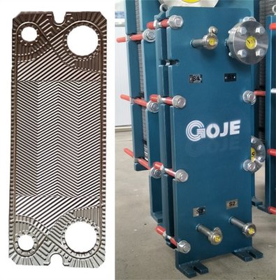 Gasketed Titanium Flat Hot Water Plate Heat Exchanger In  Power Plant  High Thermal Transfer