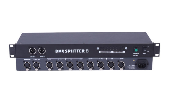 DMX Splitter,DMX Booster, In2 Out8 Splitter
