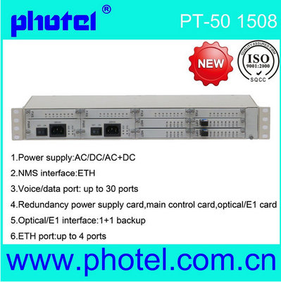 30 channel voice/data over Fiber PCM Mux E1 fiber optical telecom equipment , 30 channel FXS FXO 4WEM RS232