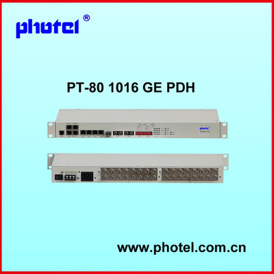 8E1/16E1 4*10/100/1000M Ethernet  PDH MUX with 1+1 optic fiber protection
