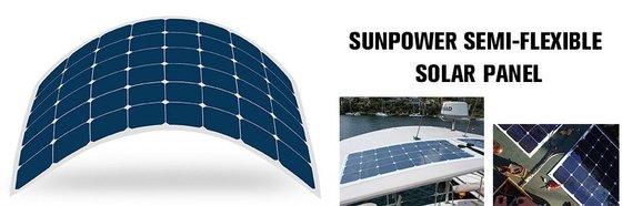Ultra Light Electric Car / Roof Flexible Solar Panels 100W Over 23% Efficiency IP65