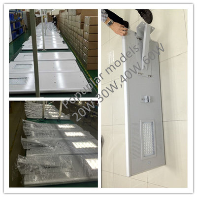 Renewable Integrated Solar Street Light System, Outdoor LED Lamp 18W