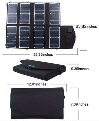 Fashional USB Solar Panel Portable Charger 52W Auto Stop Protection