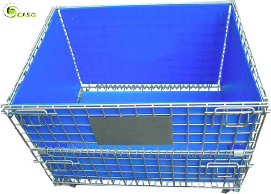 China Stacking Turnover Container Warehouse Shelves Storage Metal Pallet Bins Crates supplier