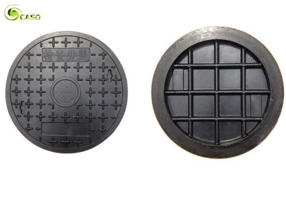 China Heavy Cast Iron Manhole Cover Round Composite Well Lid Rain Grate With Frame supplier