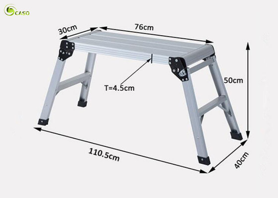China Fold Aluminium Car Wash Working Platforms 1.2mm Portable Work Bench Stool supplier