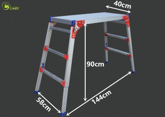 China Durable Aluminum Multi Purpose Ladder Stool Folding Sturdy Working Platforms supplier