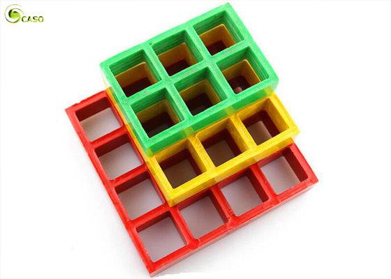 China Alkali Resisting FRP Drain Grating 100*25mm Waterproof GRP Gritty Lattice Panel supplier