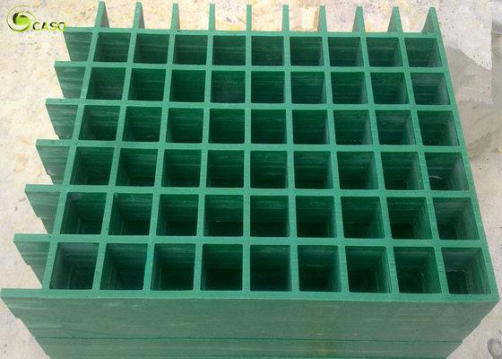 China Square Fiberglass Pultrusion Grill Panel High Strength  Trench Drain Grating supplier