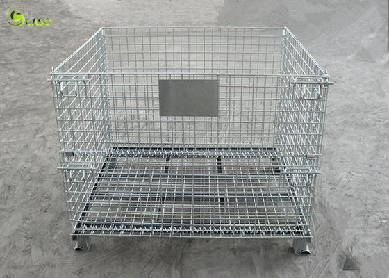 Industrial Transport Metal Shelves Collapsible Storage Cabinet Mesh Turnover Box supplier