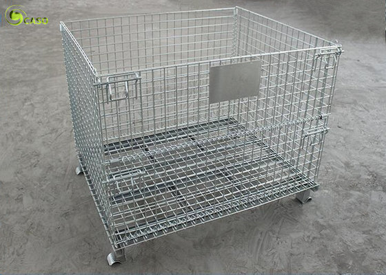 Industrial Transport Metal Shelves Collapsible Storage Cabinet Mesh Turnover Box supplier