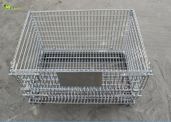 Industrial Transport Metal Shelves Collapsible Storage Cabinet Mesh Turnover Box supplier