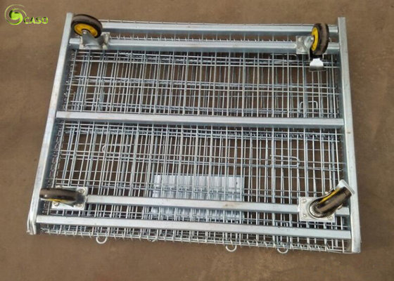 Forklift Wire Mesh Warehouse Collapsible Corner Shelves Storage Turnover Box supplier
