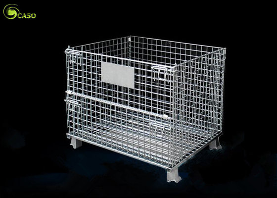 Forklift Wire Mesh Warehouse Collapsible Corner Shelves Storage Turnover Box supplier