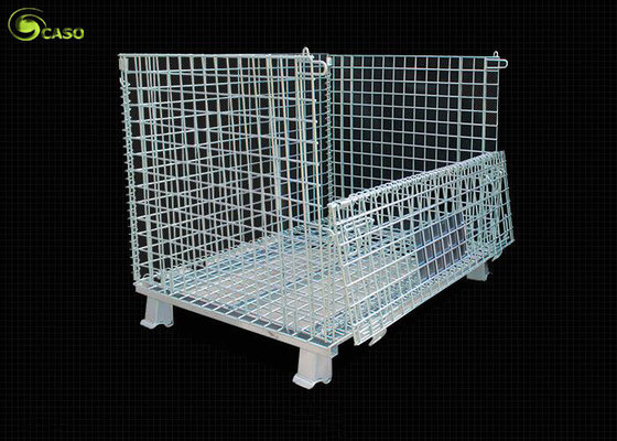 Forklift Wire Mesh Warehouse Collapsible Corner Shelves Storage Turnover Box supplier
