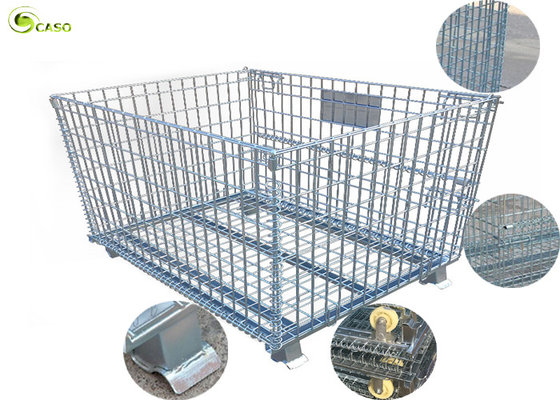 Stacking Turnover Container Warehouse Shelves Storage Metal Pallet Bins Crates supplier