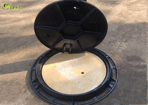 Heavy Duty Cast Iron Drain Grating Recessed Round Manhole Cover Lid With Frame supplier