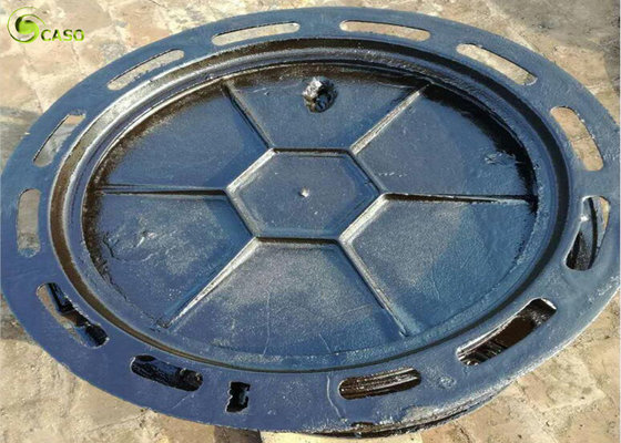 Round Sand Casting Drain Grating Ductile Iron Watermain Safety Manhole Cover supplier