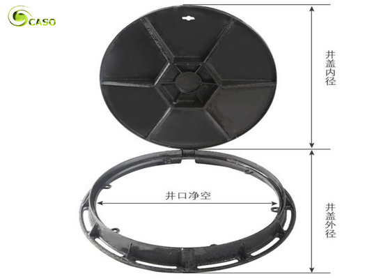 Cast Iron Drain Grate Round Decorative EN124 Manhole Covers Circular Frame supplier
