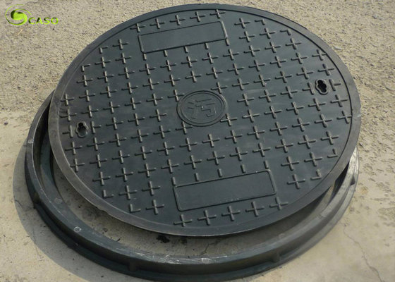 Round Ductile Iron Manhole Cover Lid Drain Rain Grating Composite Well Lid Frame supplier