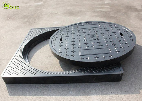 Round Ductile Iron Manhole Cover Lid Drain Rain Grating Composite Well Lid Frame supplier