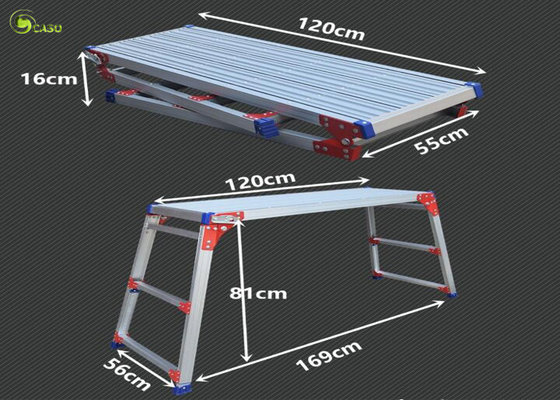 Folding Aluminium Car Washing Ladder Stool Durable Bench Work Step Platforms supplier