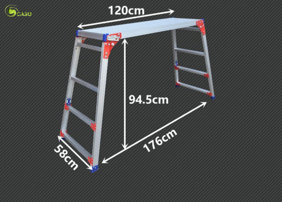 Folding Aluminium Car Washing Ladder Stool Durable Bench Work Step Platforms supplier