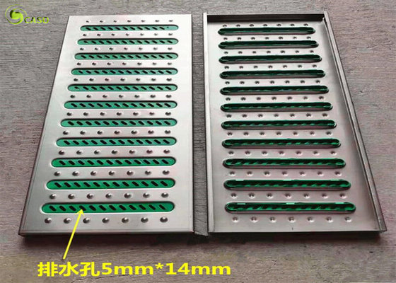 Bottomless Punched Decking Stainless Steel Floor Drain Grate Trench Cover Mesh supplier