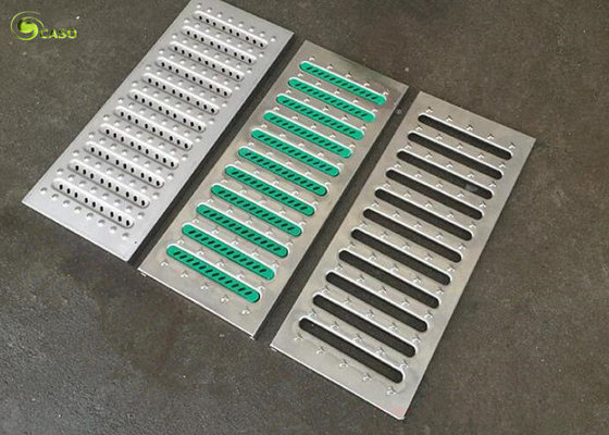 Perforated 1.5mm Steel Bar Grating Stair Treads Welded Metal Gutter Drain Cover supplier