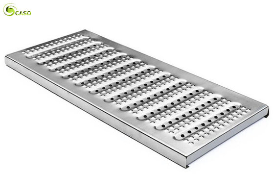 Catwalk Drainer Grating Cover Steel Drainage Bar Grating Punched Decking Floor supplier