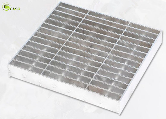 Serrated Drainage Trench Pit Covers Galvanized Steel Deck Grating Platform supplier