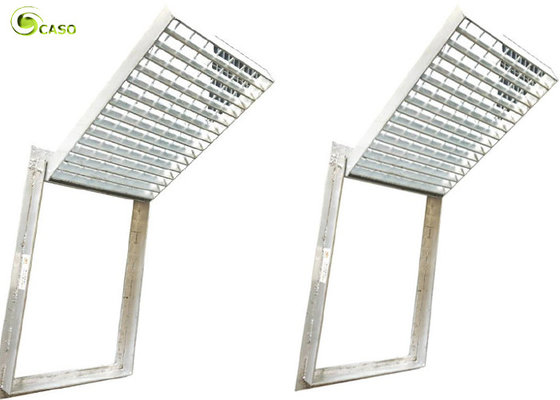 Low Carbon Steel Bar Grating Anti Skid Sawtooth Burglar Drain Trench Cover supplier