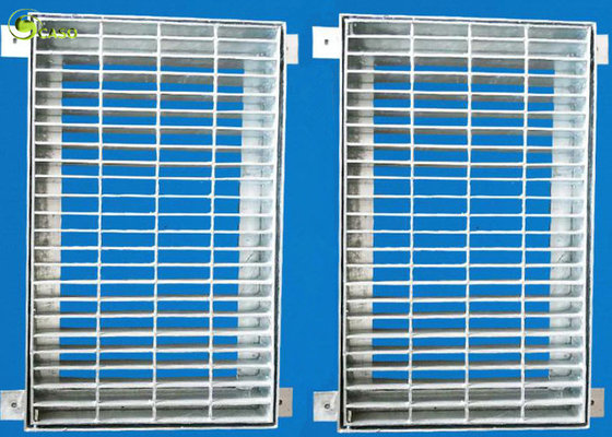 Galvanized Steel Bar Burglar Drain Trench Grating Cover With Angle Frame supplier