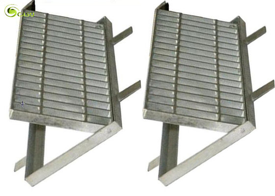Galvanized Sump Cover Grating Serrated Steel Grid Stair Treads With Angle Frame supplier