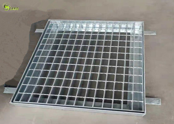 Metal Drain Grate Welded Bar Safety Steel Gird Grating With Angle Frames supplier